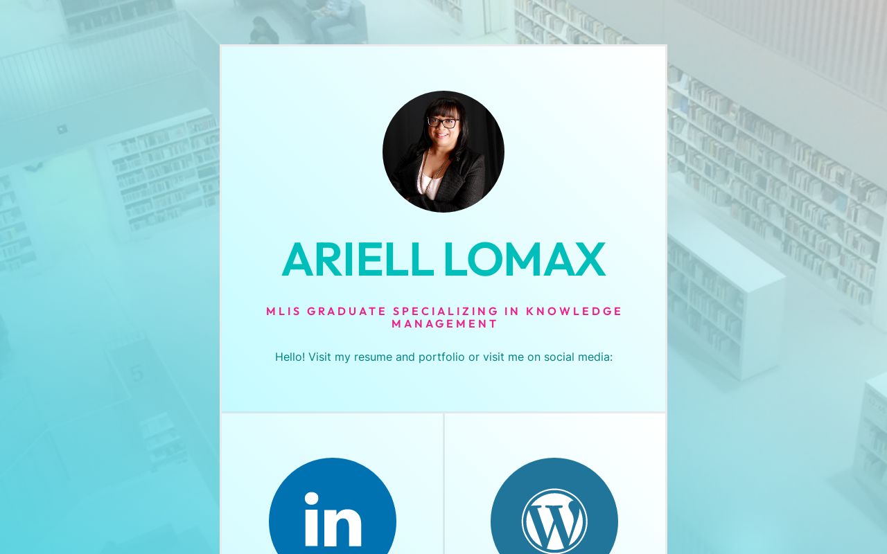 Ariell Lomax's Carrd